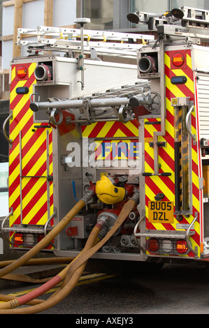 Fire engine pumping water from open canal Stock Photo - Alamy