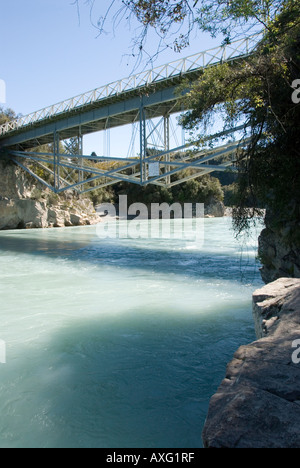 Bridge No 1 over the Rakaia River gorge NZ horizontal Stock Photo - Alamy