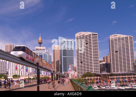 The old Sydney Monorail train system in Darling Harbour which was ...