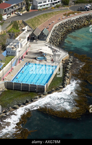 St Clair Hot Salt Water Pool Dunedin South Island New Zealand aerial ...