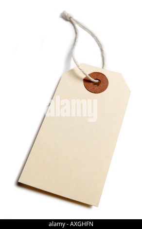 Blank paper tag label Stock Photo - Alamy