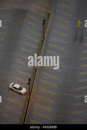 single car in a parking lot Stock Photo - Alamy