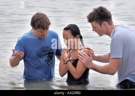 Baptism by Total Immersion Stock Photo - Alamy