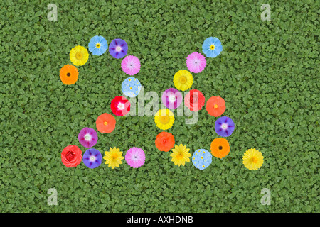 numbers written with flowers 26th Stock Photo - Alamy