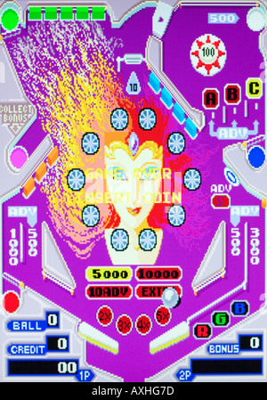 Pinball Action Tehkan 1985 Vintage arcade videogame screen shot ...
