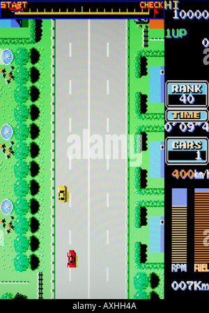 Road Fighter Konami 1984 Vintage arcade videogame screen shot ...