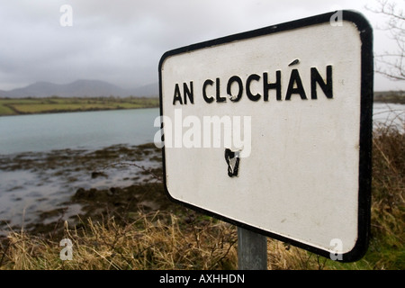 The village of Cloghane (An Clochán) on the Dingle Peninsular, western ...