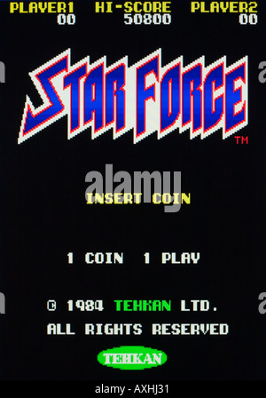 Star Force Tehkan 1984 Vintage arcade videogame screen shot - EDITORIAL USE ONLY Stock Photo - Alamy