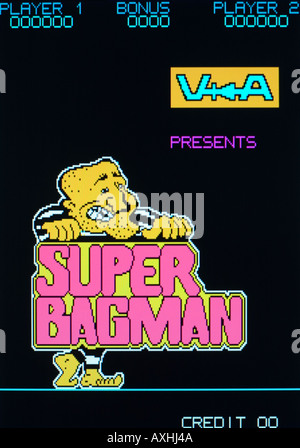 Super Bagman V A Valadon Automation 1982 Vintage arcade videogame ...