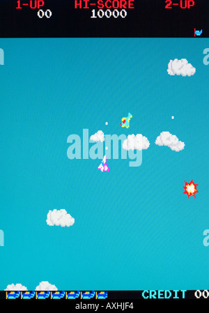 Time Pilot Konami 1982 Vintage arcade videogame screen shot - EDITORIAL ...