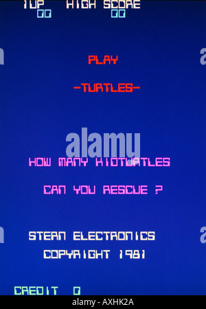Turtles Stern Electronics 1981 Vintage arcade videogame screen shot ...