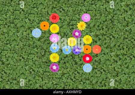 number 14 written with flowers Stock Photo - Alamy