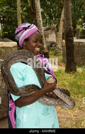 Tanzania Zanzibar Zala Park Jozani Forest Southern African Rock Python ...
