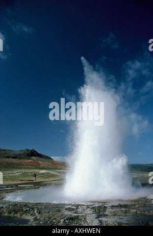Erupting Geysir Reykjavik Iceland Stock Photo - Alamy
