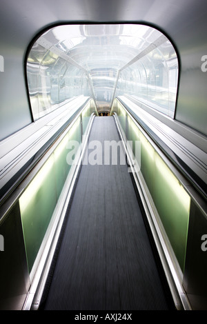 moving walkways inside an airport Stock Photo - Alamy