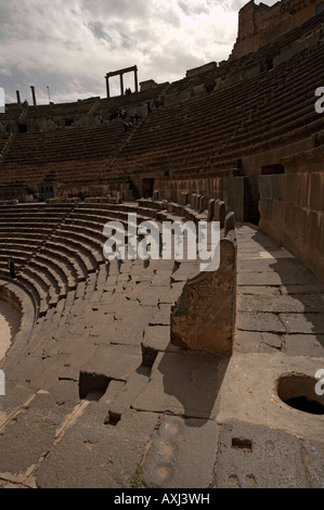 Bosra Syria Ayyubid fort containing the Roman amphitheatre Stock Photo ...