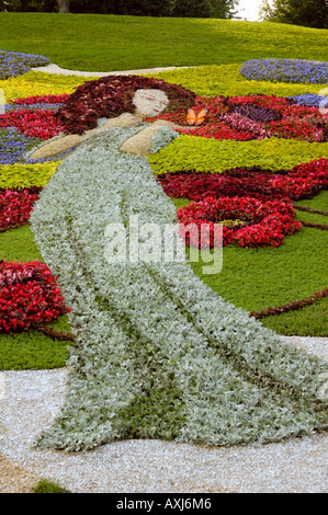 Artistic landscape gardening Colorful pattern made from flowers Stock ...