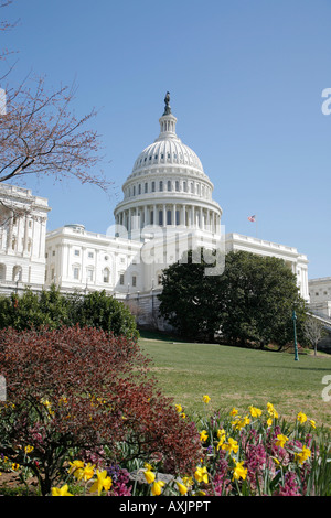 A section of the United States Capitol building in Washington, D.C ...
