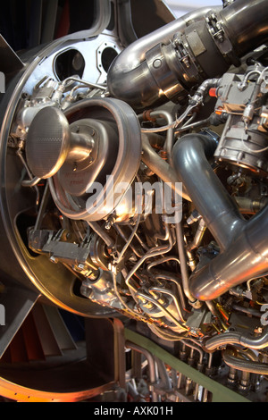 Details of a Pratt and Whitney PW6000 aero engine at Farnborough ...