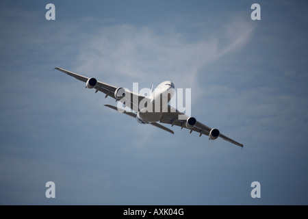 A380 Airbus double decker superjumbo aircraft on flying display at ...