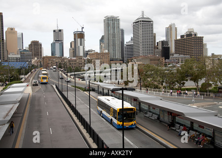 Public transport buses in Brisbane, Queensland, Australia Stock Photo ...