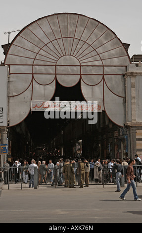 Syria, Damascus, souk entrance Stock Photo - Alamy