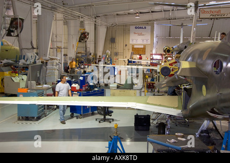 Assembly work at the Beechcraft factory in Wichita Kansas Stock Photo ...