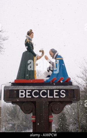 Beccles town in Suffolk UK drone aerial view Stock Photo - Alamy