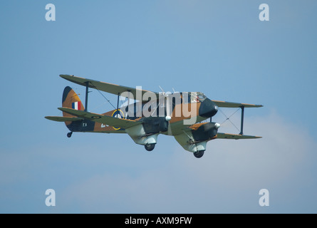 Preserved de Havilland DH.89 Dragon Rapide twin-engined passenger ...