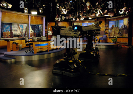 WNBC Channel Four HDTV studio and control room in Rockefeller Center ...
