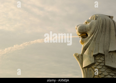 The Merlion, Singapore River, Singapore. Half-lion and half fish, the ...