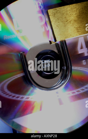 DVD hole around caps lock light diffraction spectrum colours disc audio ...