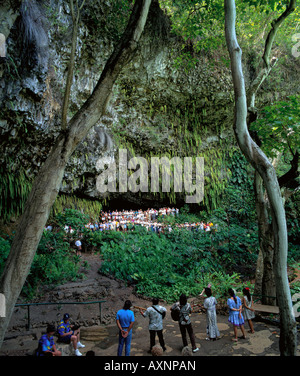 Fern Grotto Wailua River Kauai Hawaii USA Stock Photo - Alamy