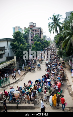 Traffic, rickshaws and auto-rickshaws in Dhaka, Bangladesh Stock Photo ...