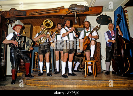 Tyrolean band, a band of Tyrolean musicians march past the Stock Photo ...