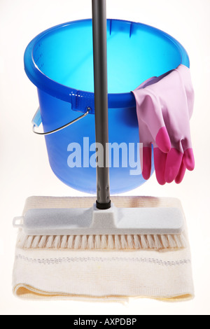 Cleanser floorcloth bucket Stock Photo - Alamy
