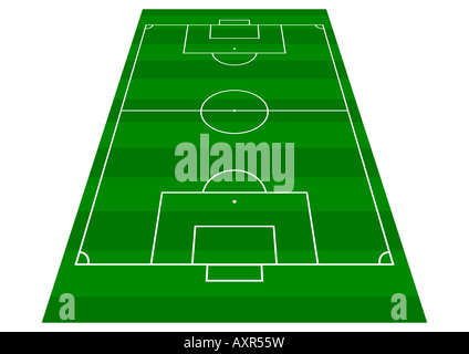 perspective view of soccer field, football field Stock Photo - Alamy