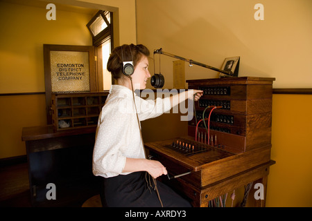 Telephone operator working at switchboard Stock Photo: 51556497 - Alamy
