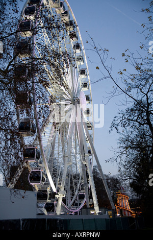 Fairground Wheel & Christmas Lights Stock Photo - Alamy