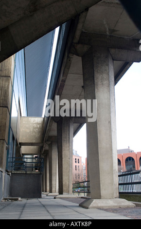Exterior of the Leeds International Pool showing angular roof Stock ...