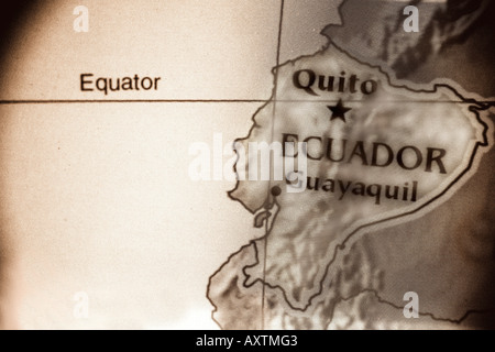 Current map of the country of Ecuador located in South America Stock ...