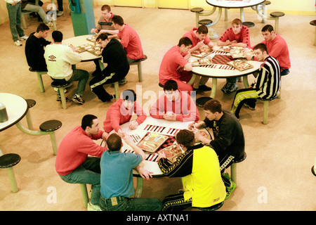 Dining hall at HMP Parc Bridgend South Wales UK Stock Photo - Alamy