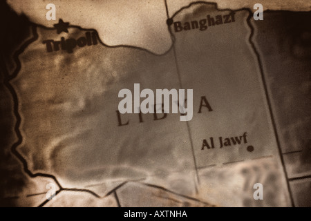 Current map of Libya Stock Photo - Alamy