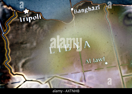 Current map of Libya Stock Photo - Alamy