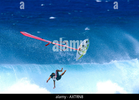 High angle view of a man windsurfing Stock Photo - Alamy