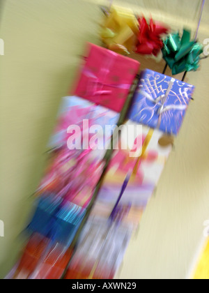 Bunch of falling gifts and presents Stock Photo - Alamy