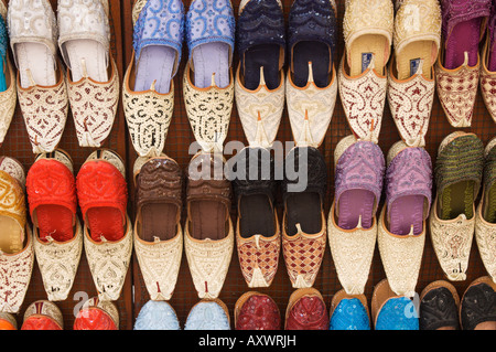 Curly toed slippers for sale in Bur Dubai Souk, Dubai, United Arab ...