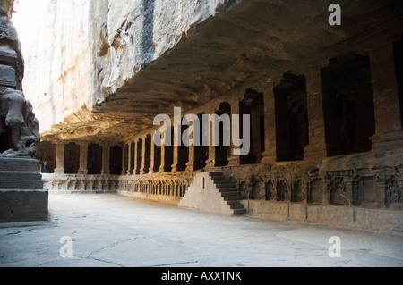 The Ellora Caves temples cut into solid rock UNESCO World Heritage Site ...
