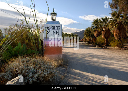 California, Twentynine Palms, 29 Palms Inn, on the Oasis of Mara, pond ...