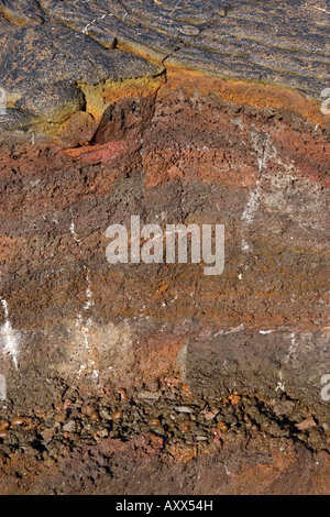Cross section of Pahoehoe lava Stock Photo - Alamy